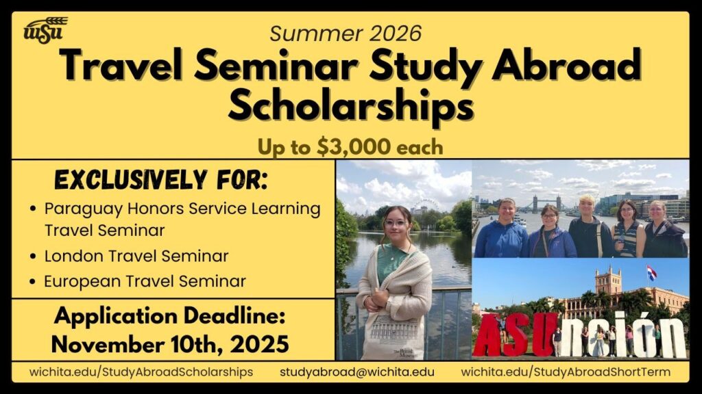 Study Abroad Scholarships for Summer 2026 Travel Seminars – WSUtv